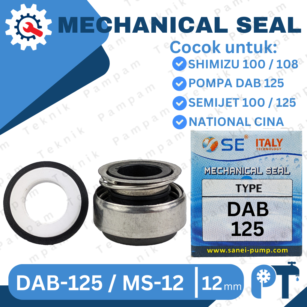 DAB 125 SANEI MECHANICAL SEAL / MS 12 MECHANICAL SIL - WATER PUMP ...