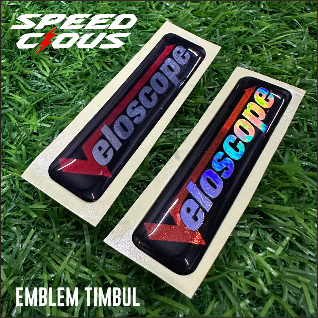 VELOSCOPE Logo Emblem Sticker Embossed Flexible Resin Holographic ...