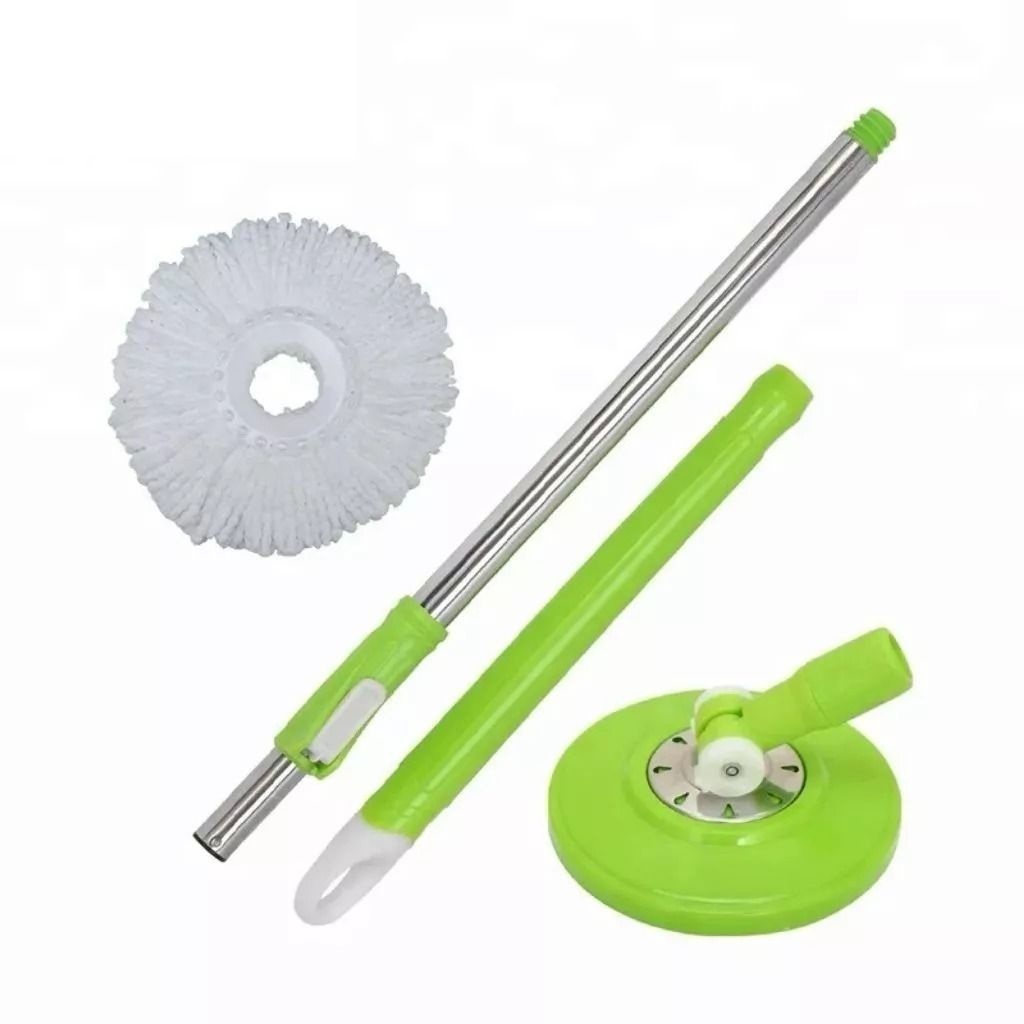 YASA Mop Handle + Spin Mop Cloth Rotating Floor Mop Stick Set Mop With ...