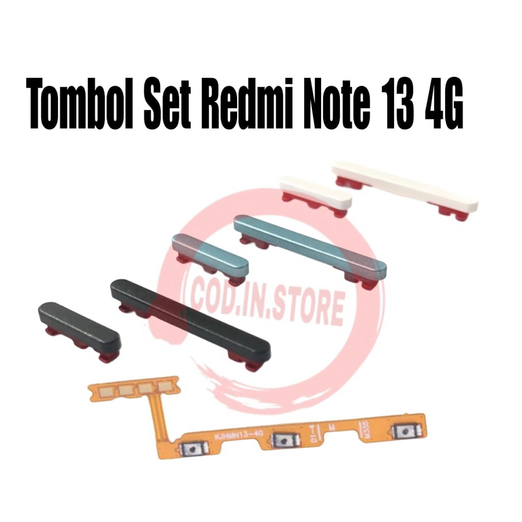 TOMBOL Redmi Note 13 4G Outer Volume Button + Flexible On Off Volume ...
