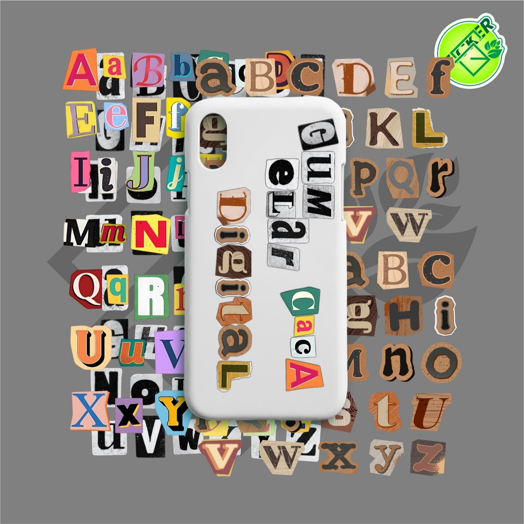 A - Z ALPHABET STICKER PACK DECORATION STICKER AESTHETIC STICKER ...