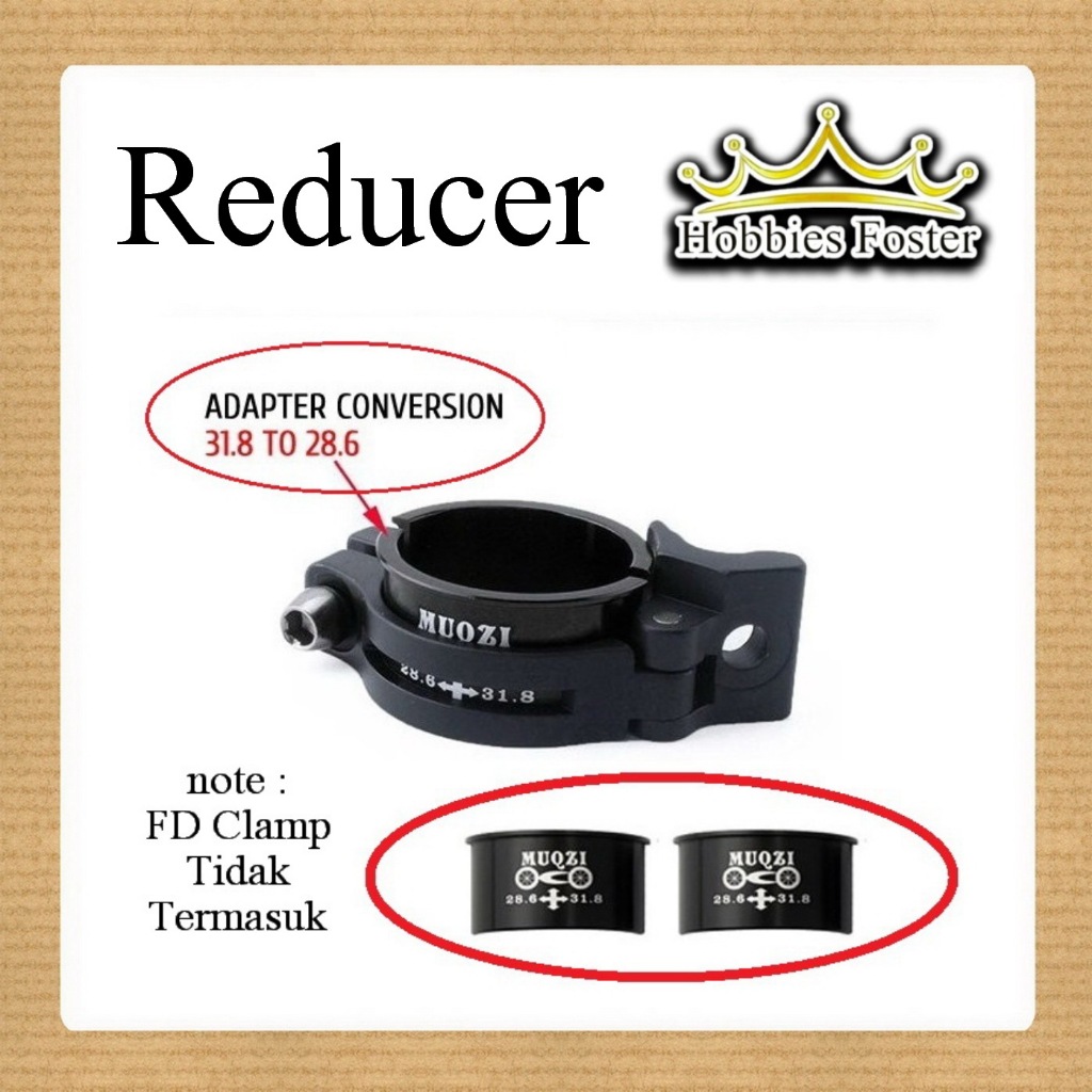 FD Clamp Reducer Adapter 31.8 / 34.9 to 28.6 FD Mount Adapter / Bicycle ...