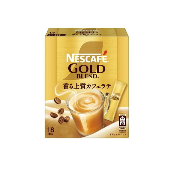 Nescafe Gold Blend Japan Original Cafe Latte Instant Coffee 18 x 7 ...