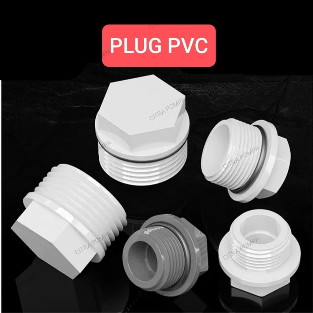 PVC PLUG WITH OUTER THREAD OUTER THREAD COVER/ | Shopee Philippines