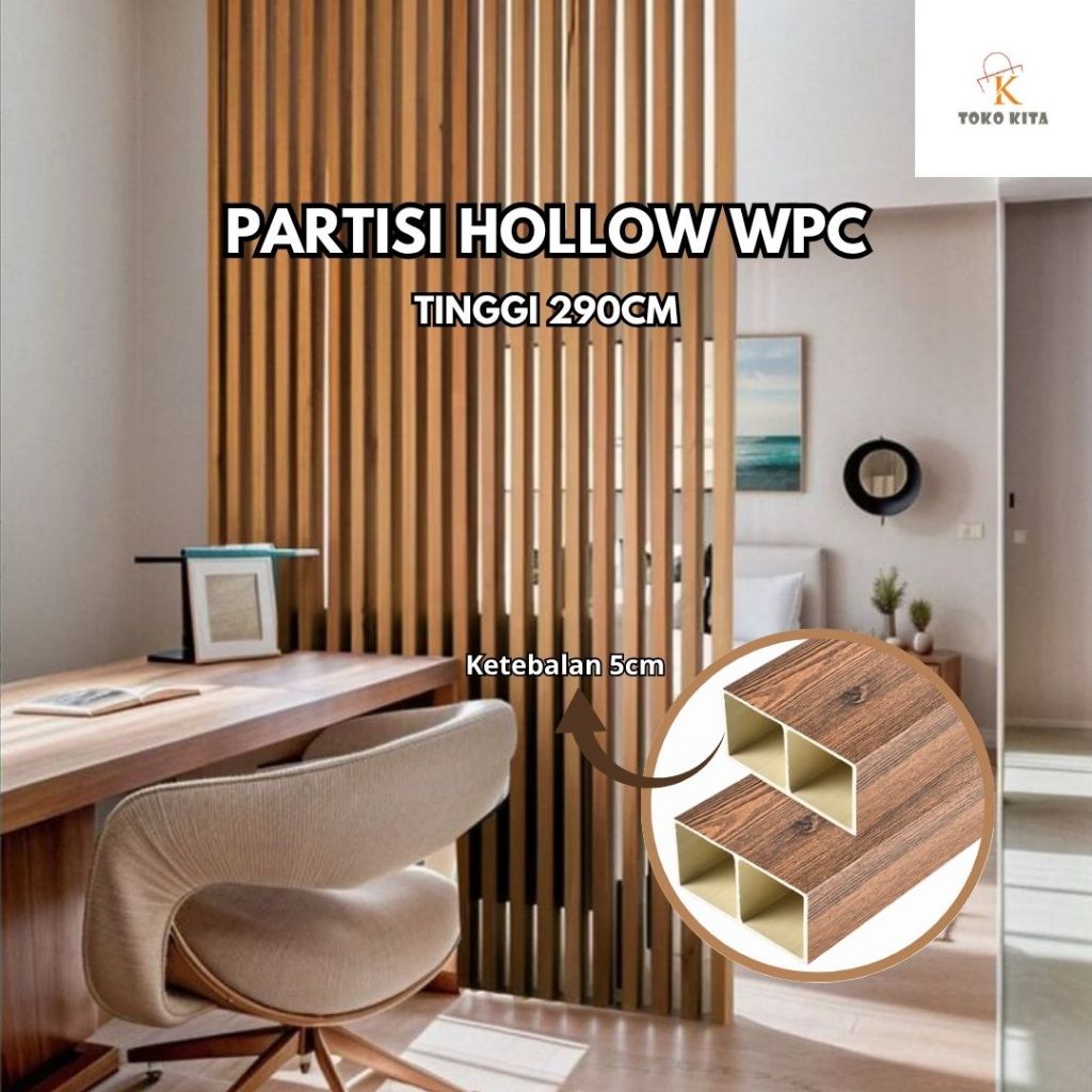 Hollow Partition WPC PVC Room Divider Grid Room Divider 2.9m Long ...