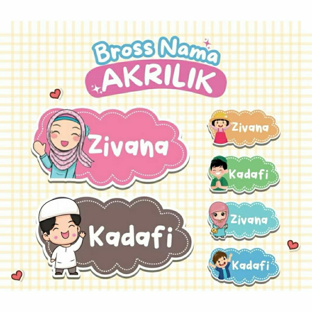 Custom Chest Name Pin for Kindergarten and Preschool Children / Acrylic ...