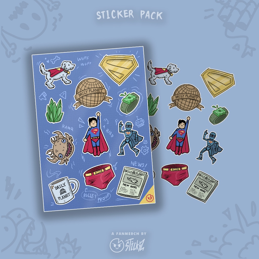 Stickyz : Supermale sticker pack | FanMerch | Vinyl sticker | Kiss cut ...