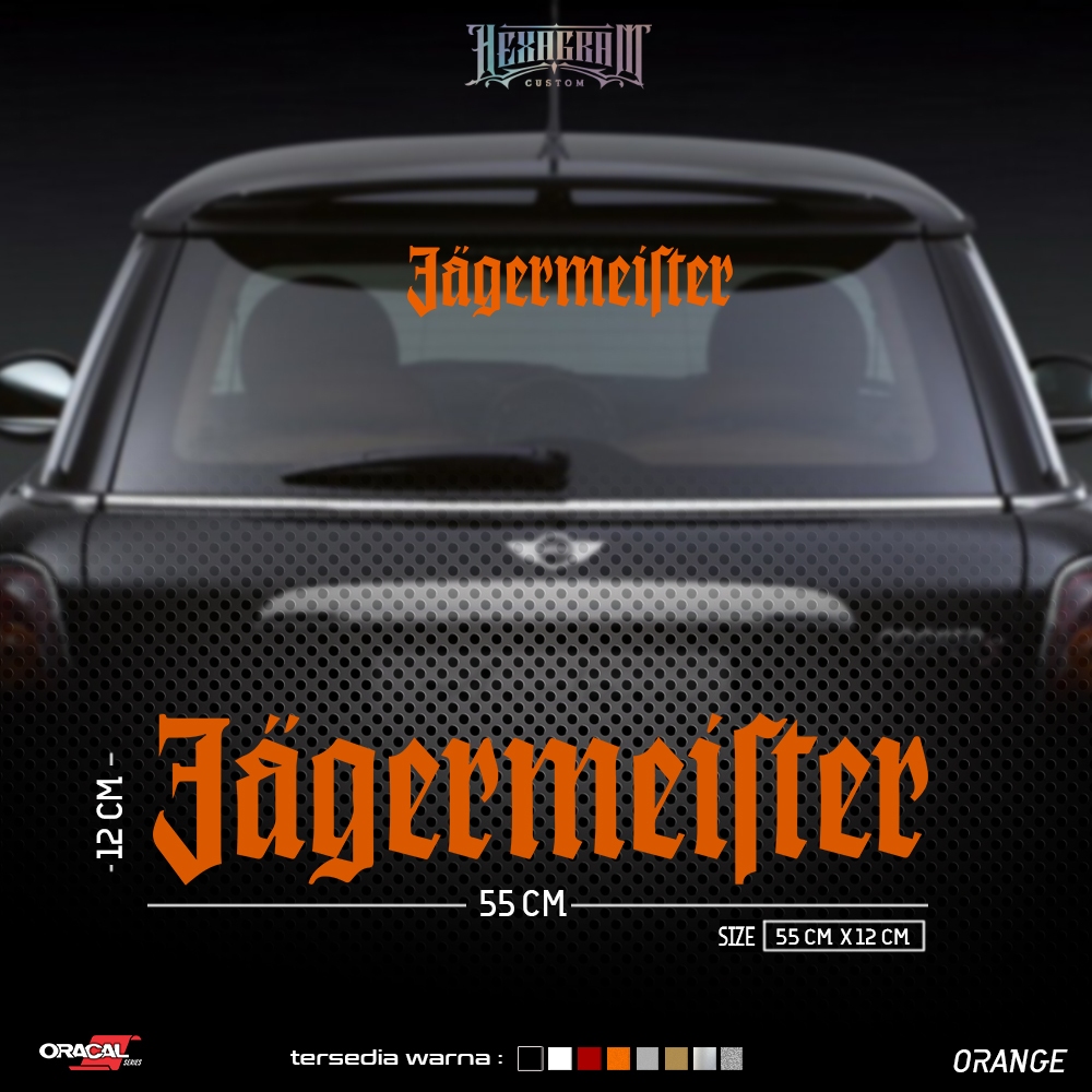 JAGERMEISTER Car Window Cutting Sticker Logo Text | JAGERMEISTER Car ...