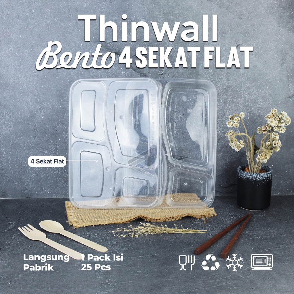 Thinwall Separator 4 Plastic Bento Boxes | Shopee Philippines