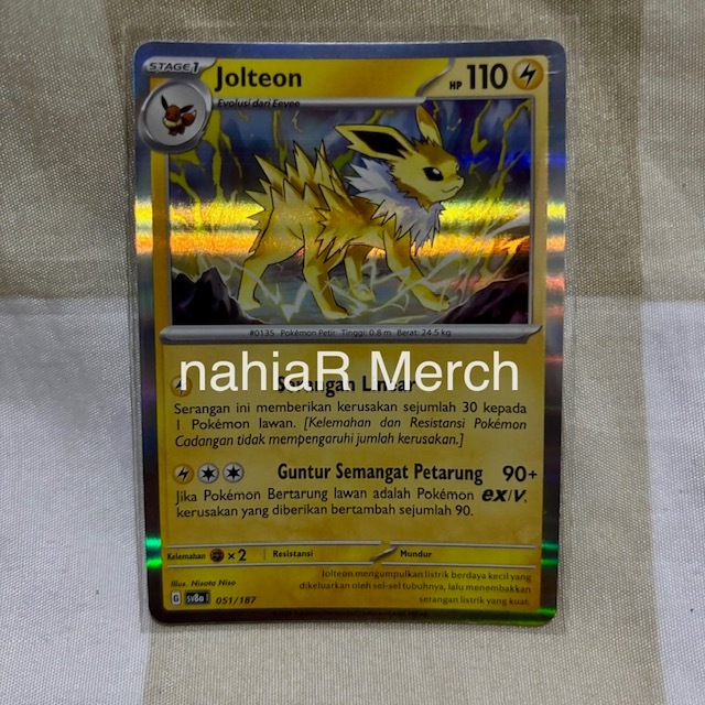 Pokemon TCG Indonesia Jolleon sv8a 051/187 Party Festival ex | Shopee Philippines