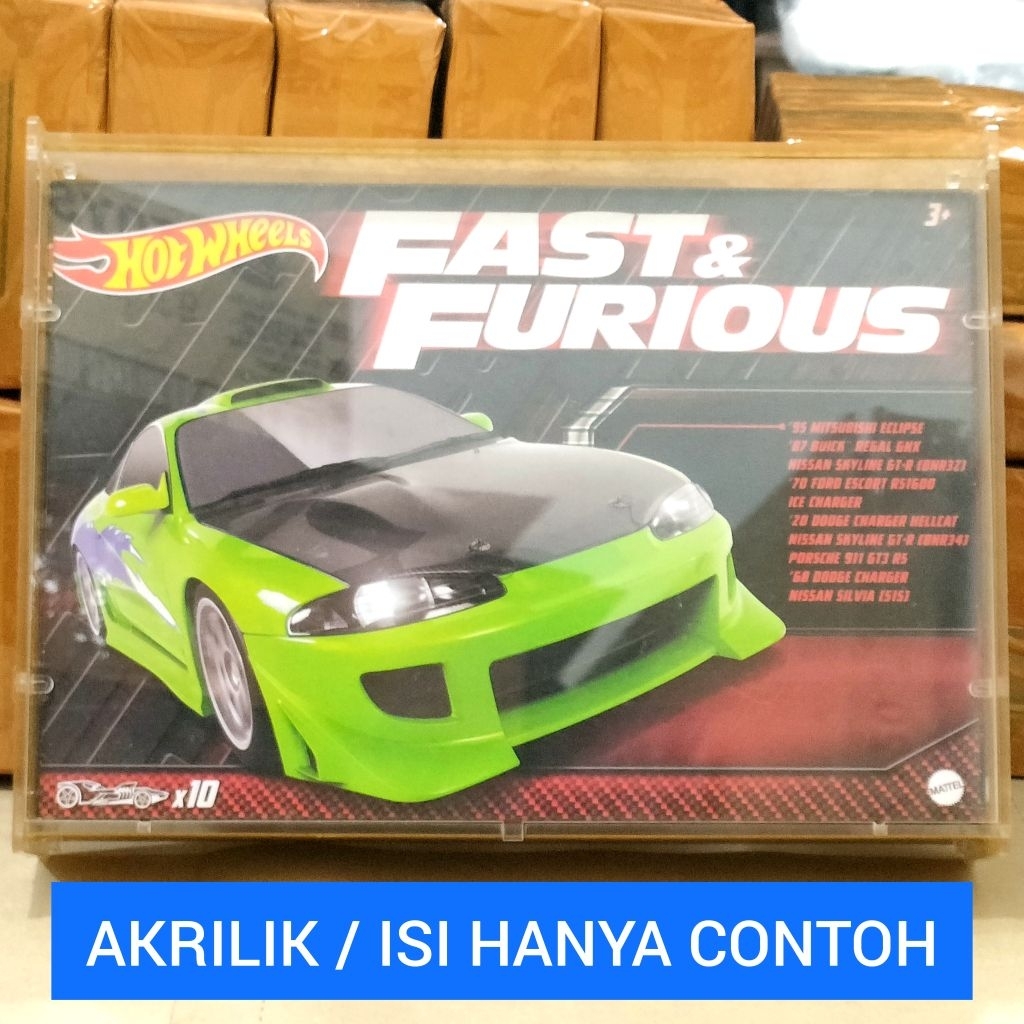 ACRYLIC CONTENTS ONLY EXAMPLE Hot Wheels Fast Furious Acrylic Box 10 ...