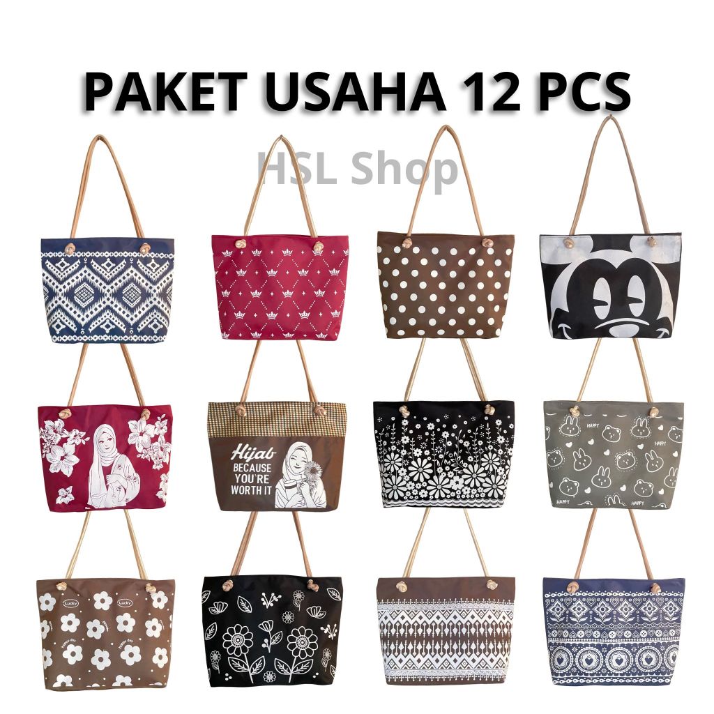 HSL SHOP business package 12pcs women's tote bags for souvenirs and ...