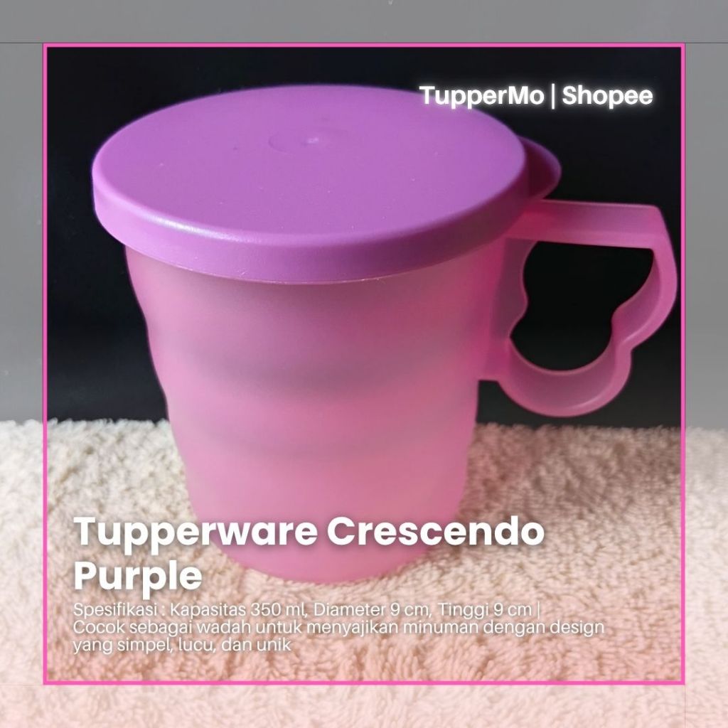 Crescendo Purple Cup Tupperware Ori | Shopee Philippines