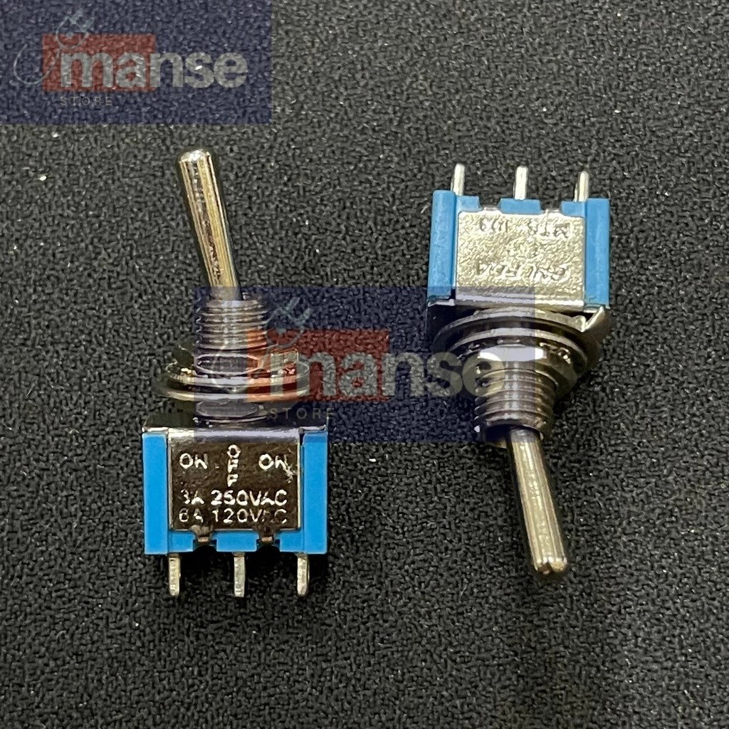 [ONE] Small 3 Pin On Off On Toggle Switch / 3 Feet Tegel Switch (Good ...