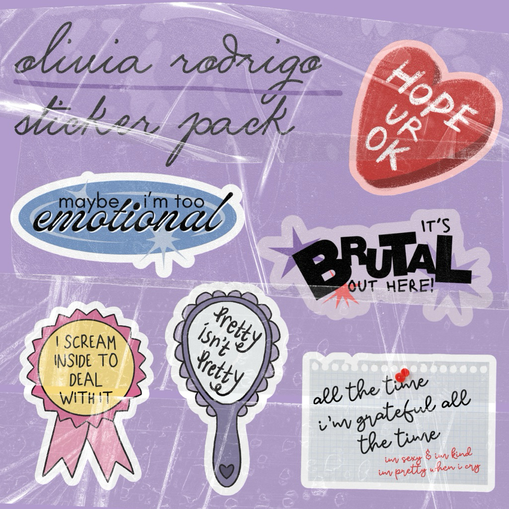 Olivia rodrigo glitter die cut sticker pack by kulkit | Shopee Philippines