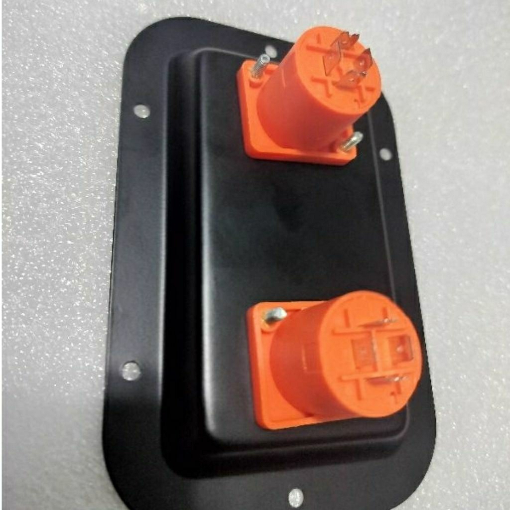 (1set) 2-Hole Iron Bowl Plate Panel + 2 Square Orange Sockets | Shopee ...