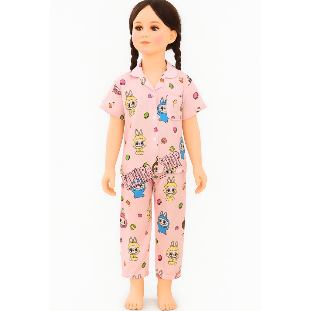 Children's Clothing Viral Labubu Girls' Pajama/s Ages 1-10 Years Labubu ...