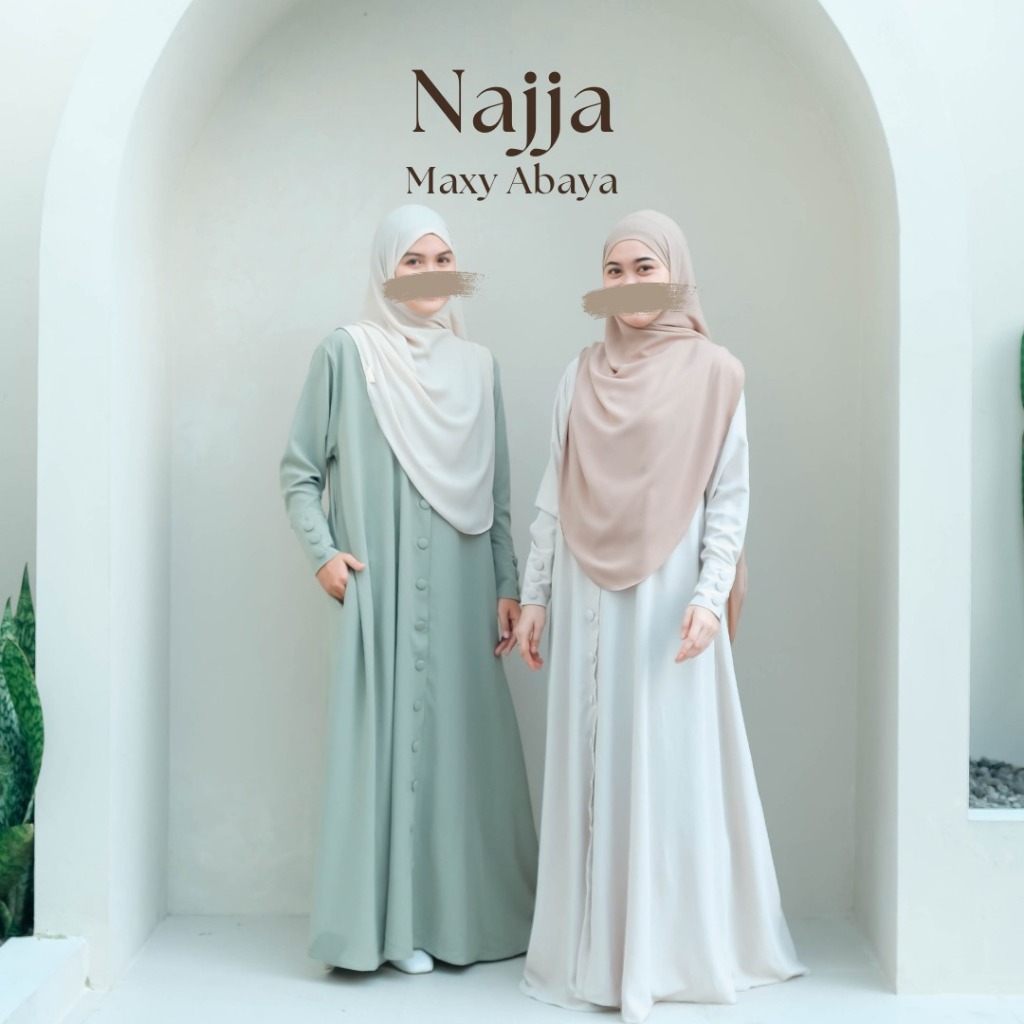 Najja Maxy Abaya Premium Naeem Material By Levezein Dress with Wrapped ...