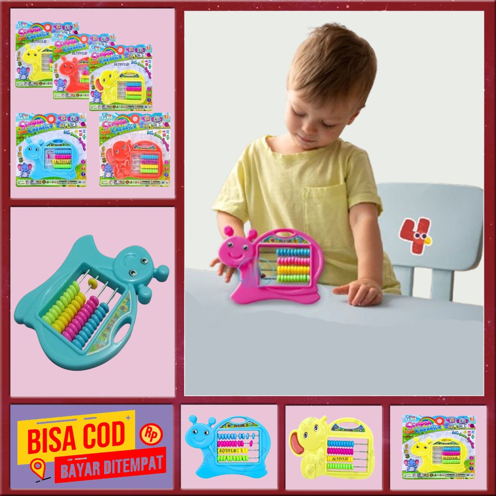 Educational Abacus Calculation Tool for Children with Characters ...