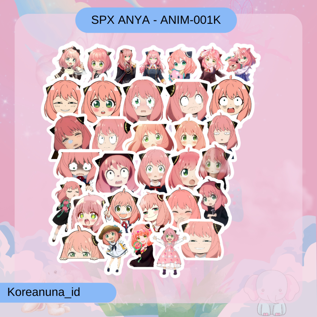 SPY X Family Anya Anime Stickers Cute Cartoon Aesthetic Sticker Deco ...