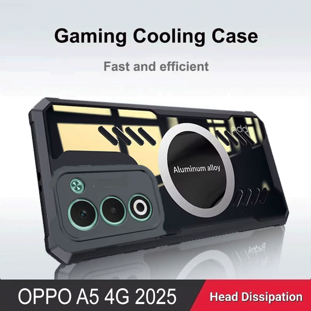 OPPO A5 5G / 4G 2025 Magnetic Casing Double Air Flow Cooling Vent Cover ...