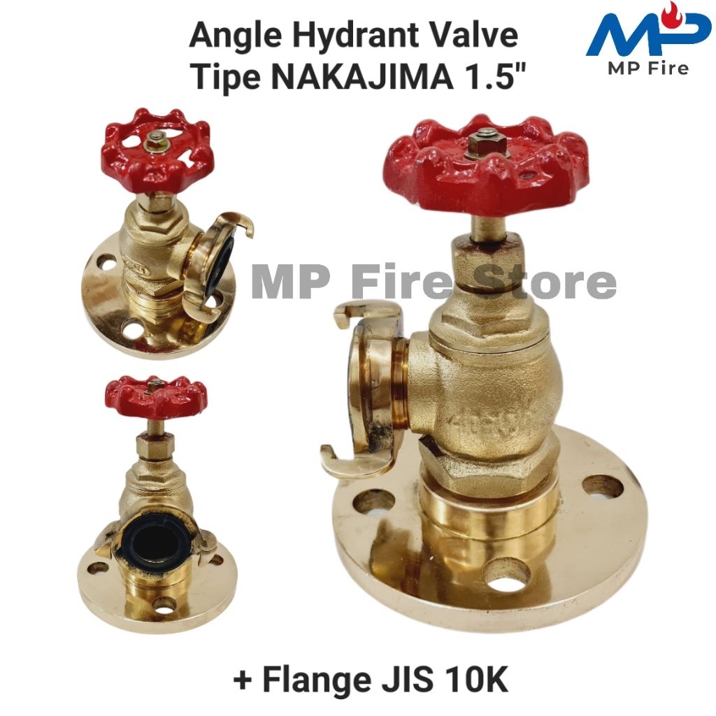 FIRE ANGLE HYDRANT LANDING VALVE ZEKI 1.5 in 40 MM COUPLING NAKAJIMA ...