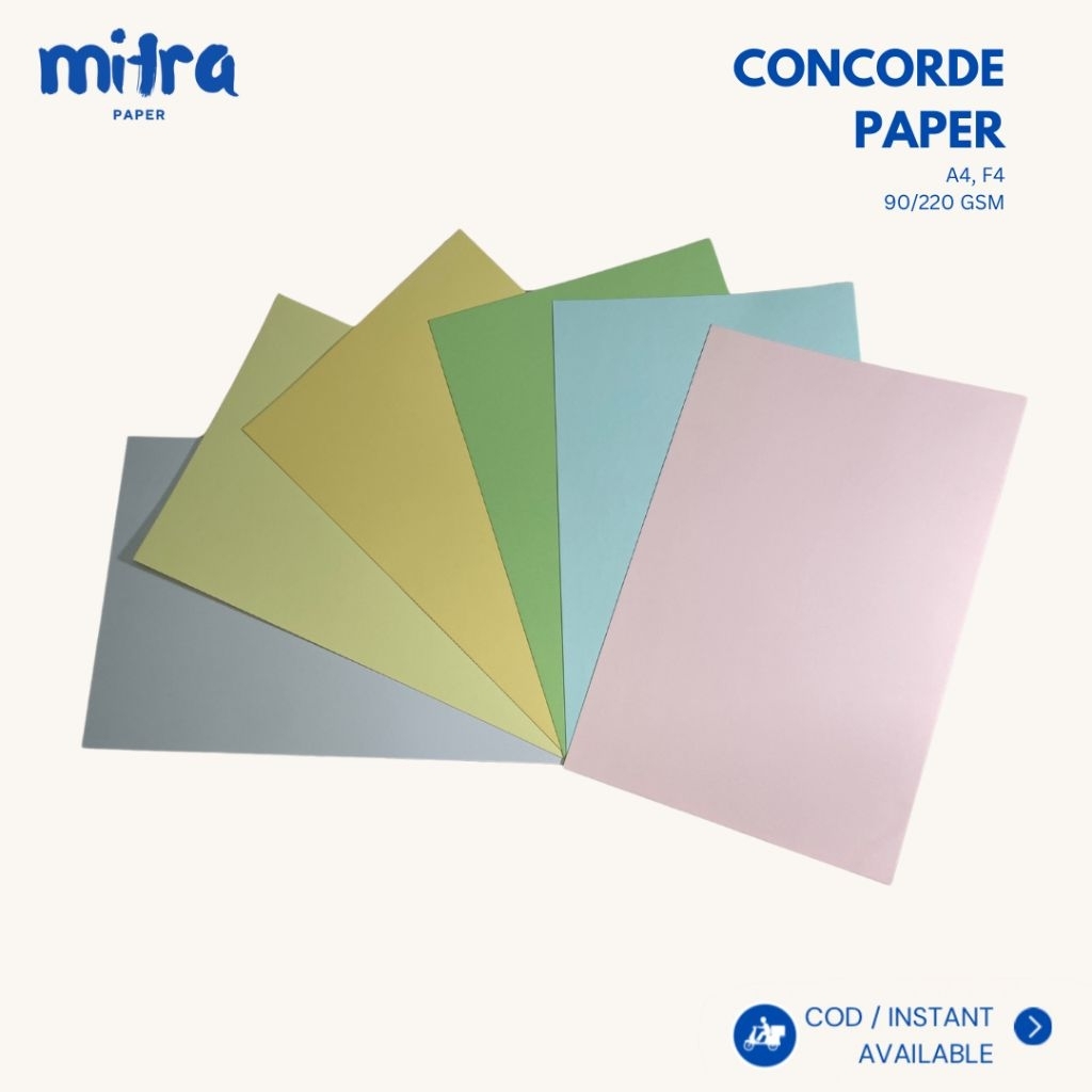 90 gsm Thin Concorde Paper Contains 50 A4 F4 Size Sheets / Charter ...