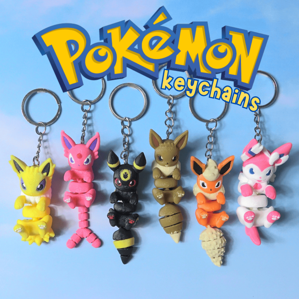 GANTUNGAN Pokemon Evolution Articulation Keychain | Eeve Cubone Umbreon ...