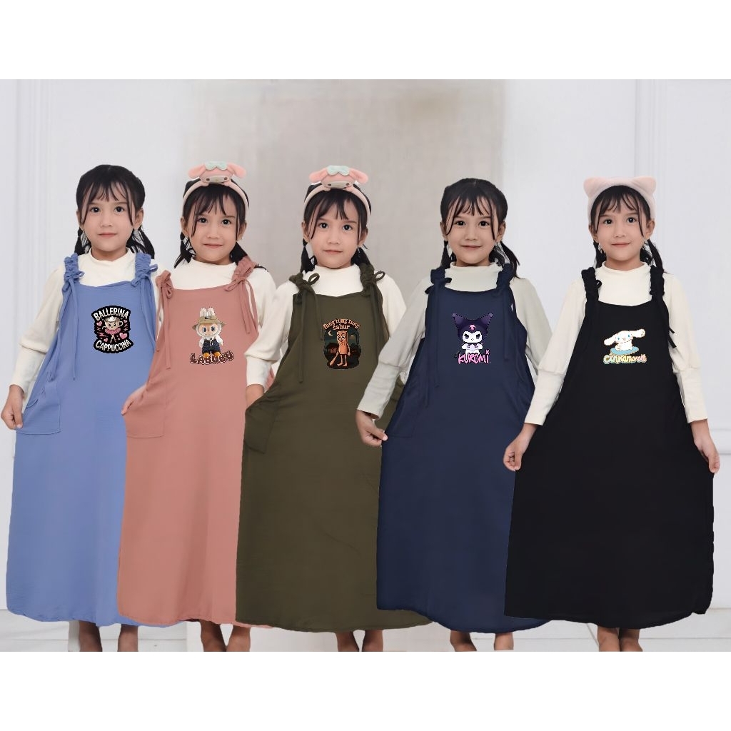90 THOUSAND 3 PCS GIRLS' JUMSUIT OVERALL DRESS OVERALL CHILDREN AGED 5 ...
