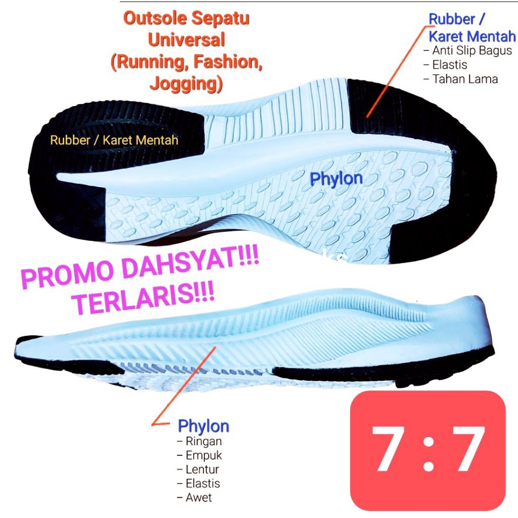 Zoom-2 Universal Shoe Outsole: Running, Fashion, School, sole material ...