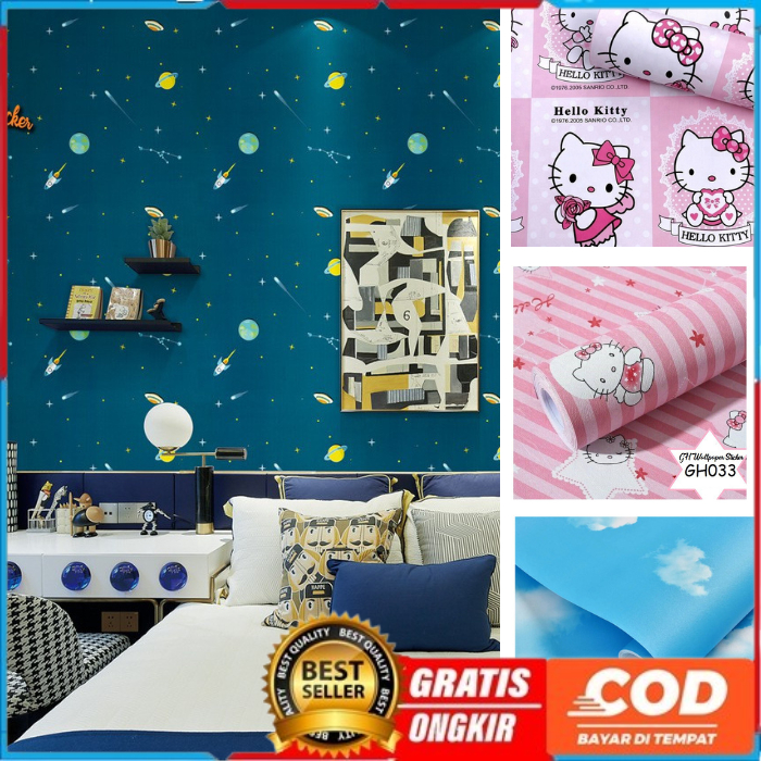 Price Drop 3D CHARACTER Motif WALLPAPER 45cm x 100cm | Shopee Philippines