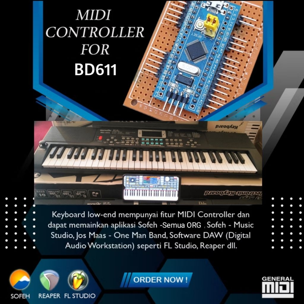 STM32 midi controller module for BD 601 keyboard | Shopee Philippines