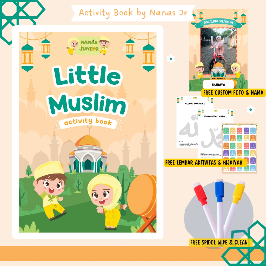 Muslim Children's Activity Book, Preschool and Kindergarten Learning ...