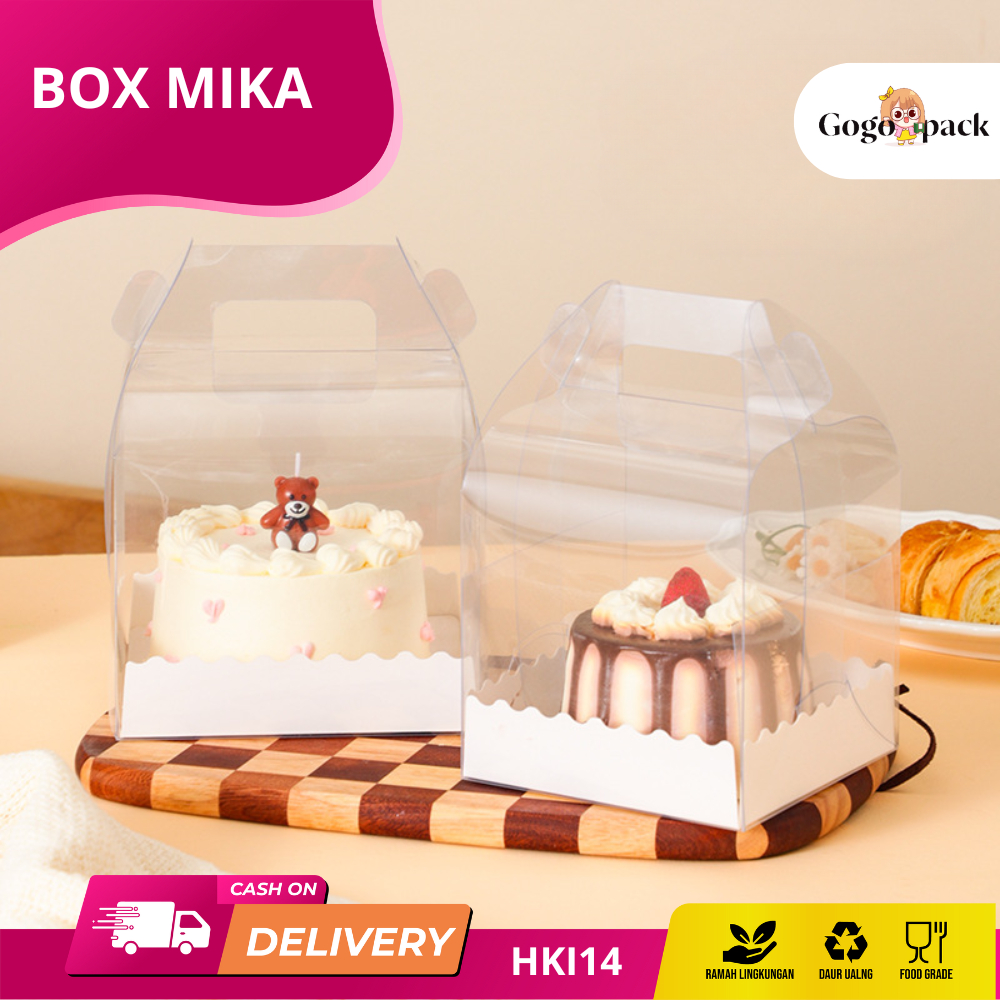 Mica box, transparent portable tart Cake box / Mica Gable Box ...