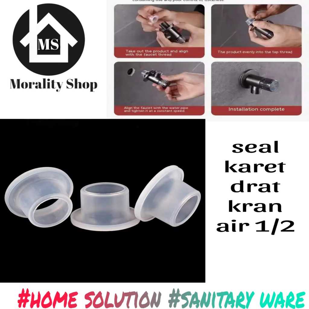 1/2 inch silicone water tap thread rubber seal replacement without tape ...