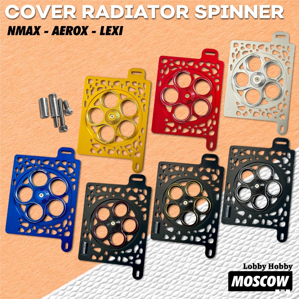MOSCOW SPINER RADIATOR COVER FULL CNC THICK 5 MM NMAX OLD NEW LEXI LEXY ...