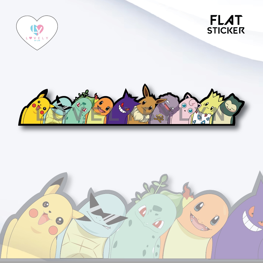 Flat Sticker Horizontal Pokemon Diecut | Shopee Philippines