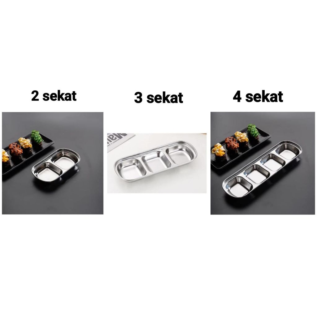 Saucer Sekat / Sauce Dish Grid Stainless Steel 304 / Kitchen Plate ...