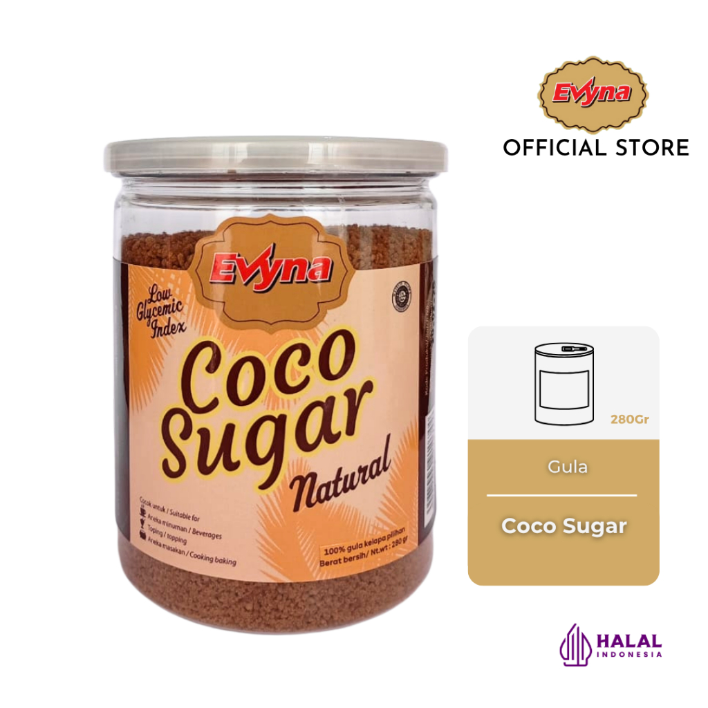 Evyna Coco Sugar Coconut Sugar Natural Sweetener Low Index Glikemic ...