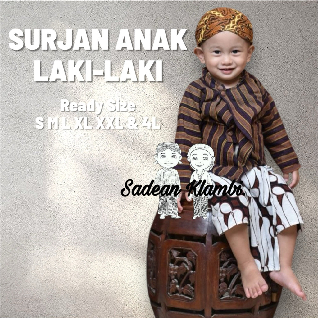 Boys' lurik surjan clothes. Soft and doesn't fade. Javanese traditional ...