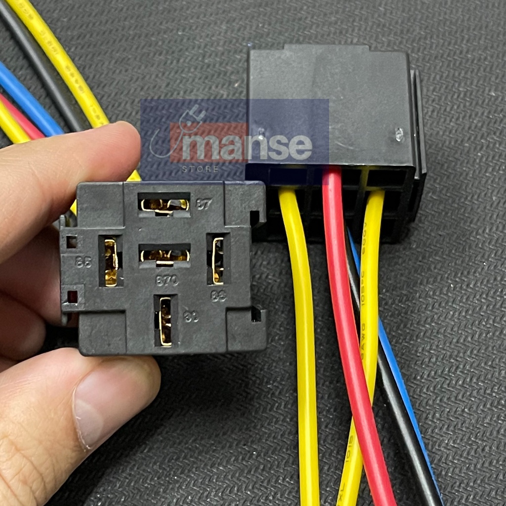 [ONE] Horn Relay Socket + Cable / Relay Socket Cable 4 / 5 pin feet ...