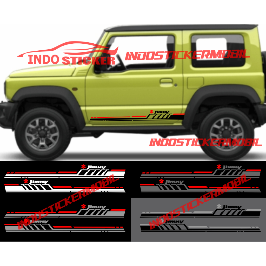 Cutting Jimny car stickers, suzuki Jimny side body stripe list stickers ...