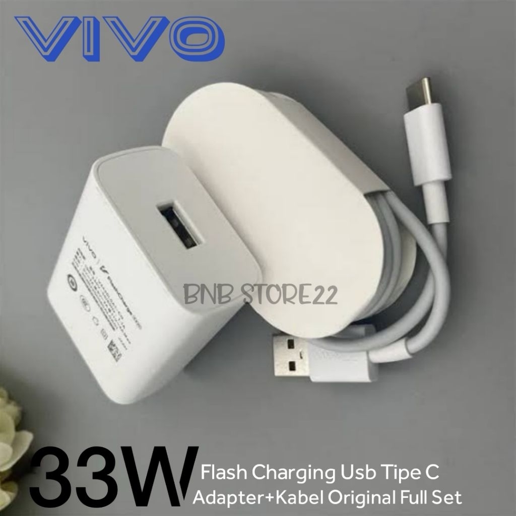 Original VIVO V21 4G / V21 5G Charger 33W Full Set Usb Type C Data ...