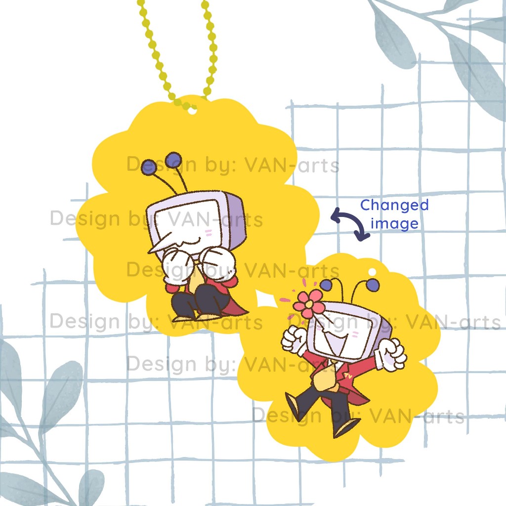 Lenticular Keychain Deltarune | Tenna Flower Nose | Shopee Philippines