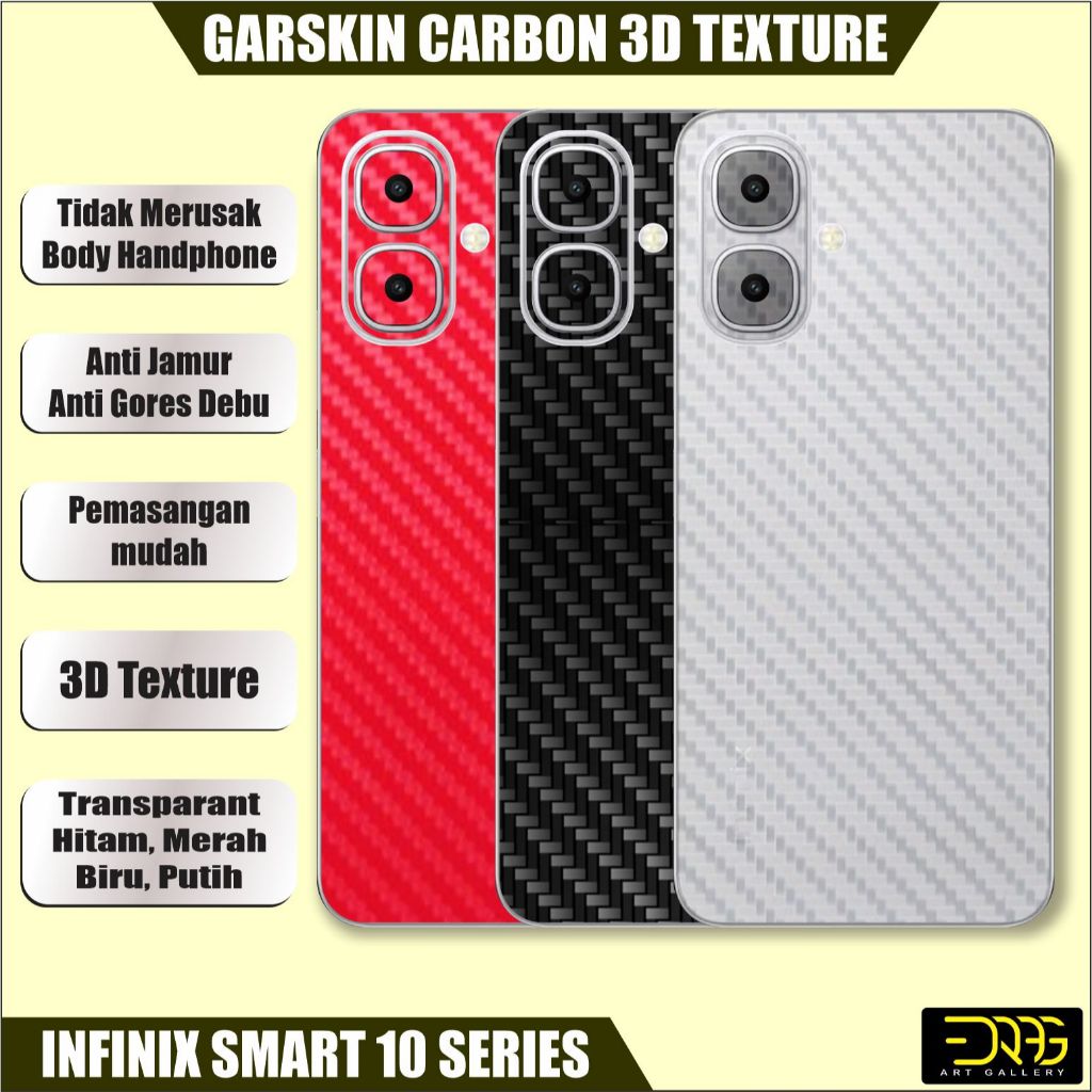 INFINIX SMART 10 Carbon Skin 10+/ Plus Anti-fungal Carbon Sticker ...