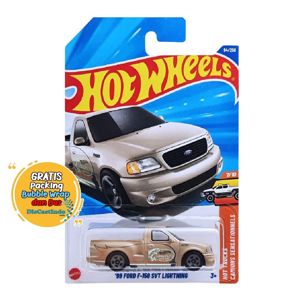 Hot Wheels / HotWheels Lot M 2025 99 Ford F-150 SVT Lightning Cream ...