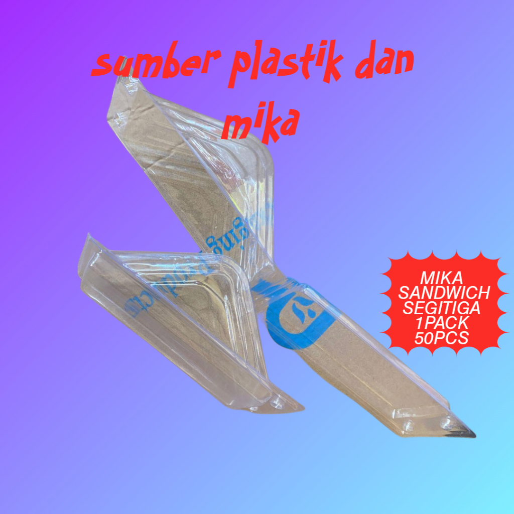 [READ CONTENTS 10 PCS] Triangular Plastic Mica Sandwich Sando Bread ...