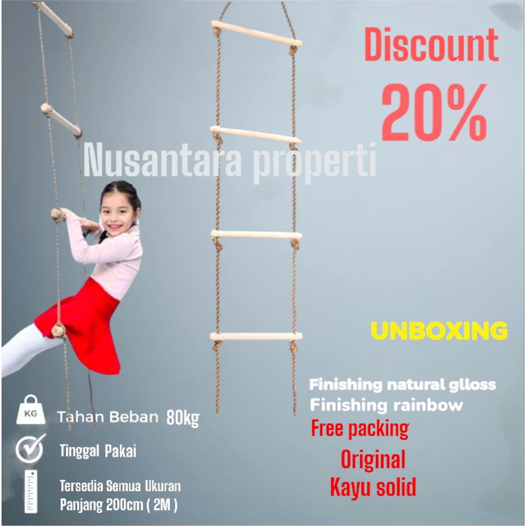 Rope ladder monkey ladder hanging ladder children | Shopee Philippines