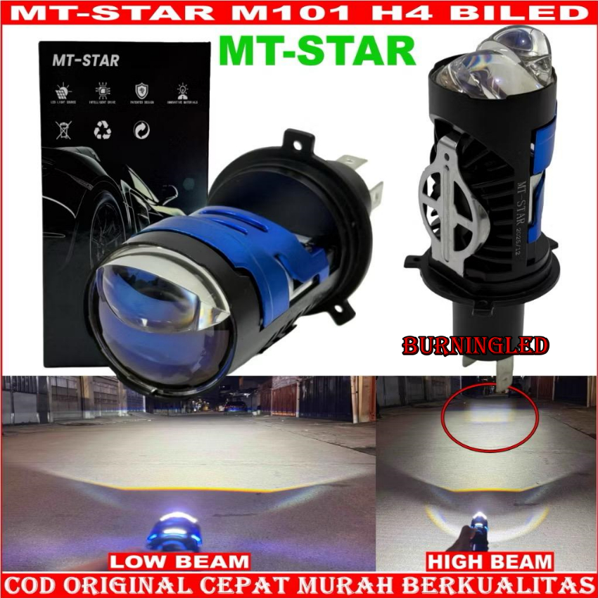 MT STAR - ORIGINAL MINI LED PROJECTOR H4 M101 MTSTAR BLUELENS CAR MOTORCYCLE HEADLIGHT HEADLAMP ...