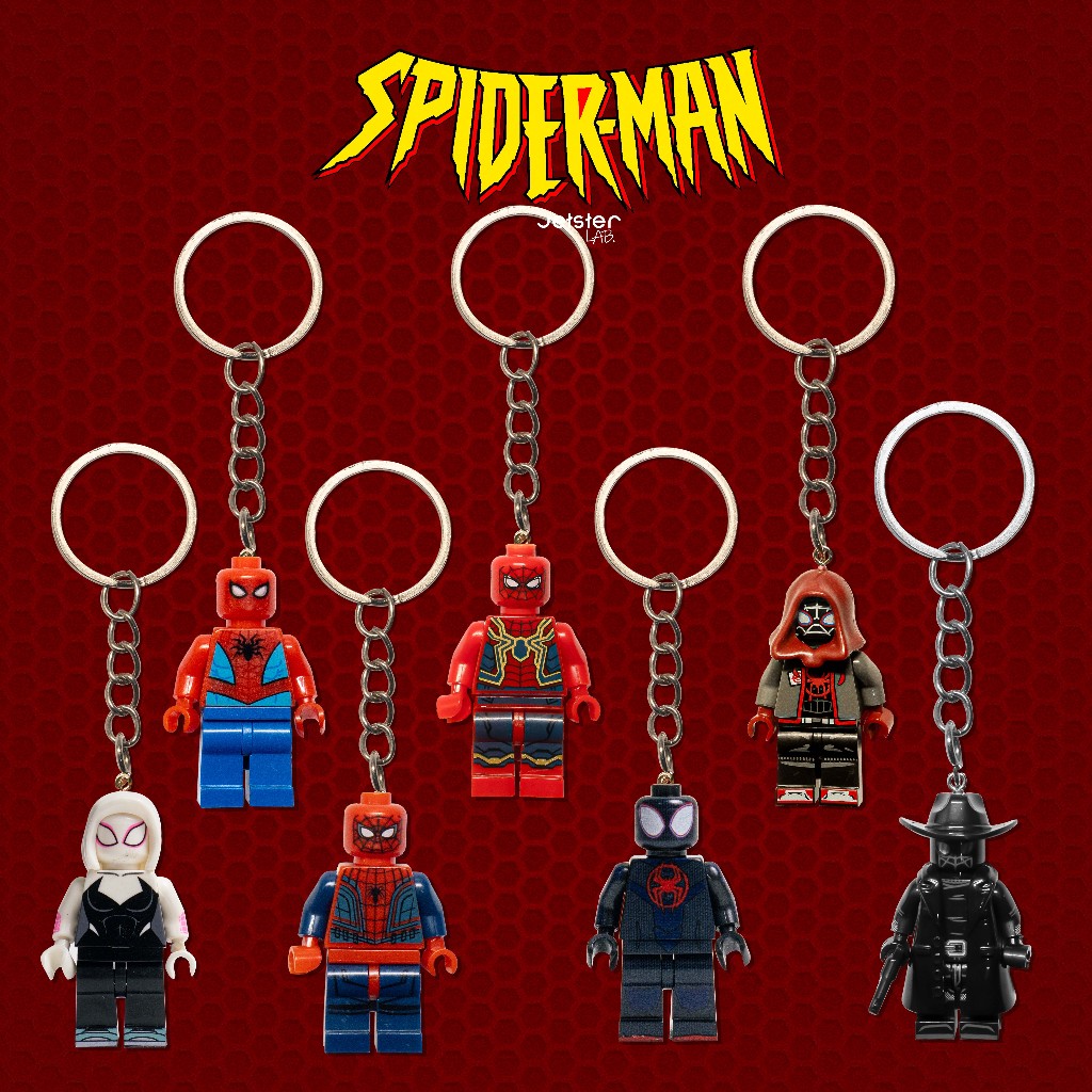 GANTUNGAN Jetster Lab Keychain Spiderman Marvel Figure Keychain ...